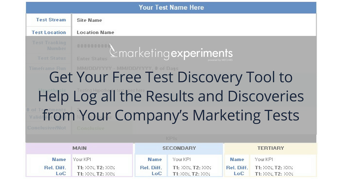 Get Your Free Test Discovery Tool to Help Log all the Results and ...