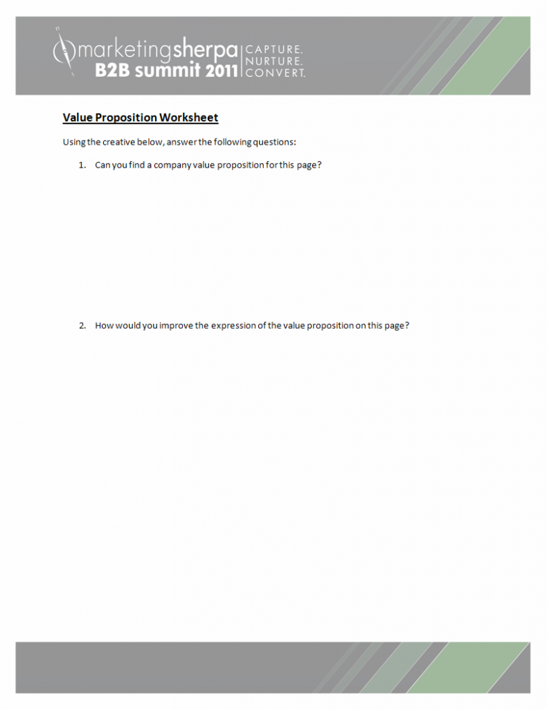 Value Proposition: 3 worksheets to help you craft, express and create ...