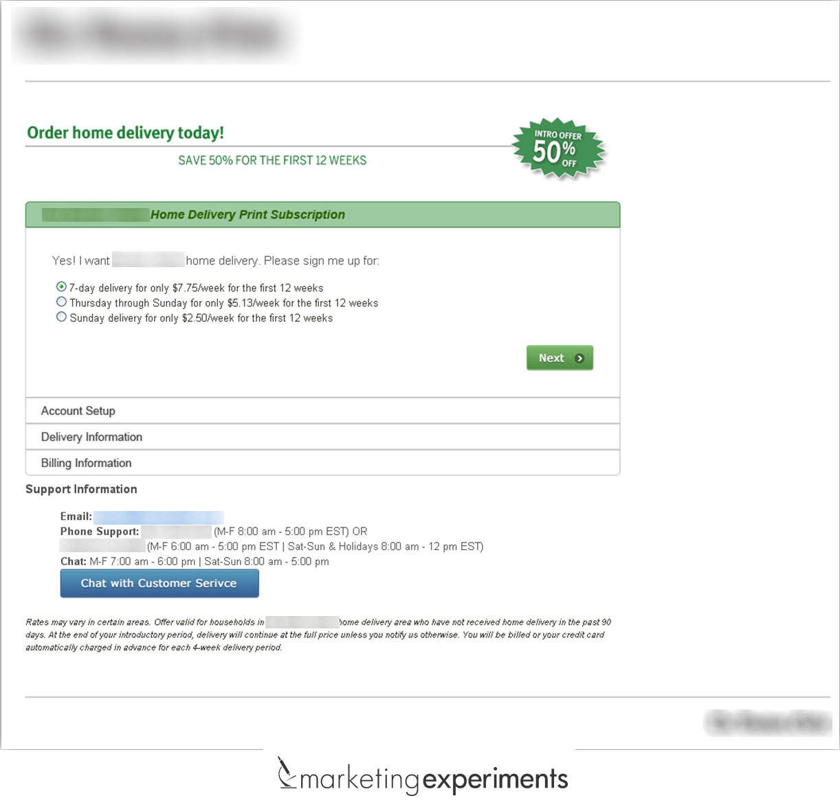 Checkout Test 2 Accordion - MarketingExperiments